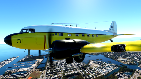 Douglas DC-3 NASA 1974 (N817NA) for Microsoft Flight Simulator | MSFS