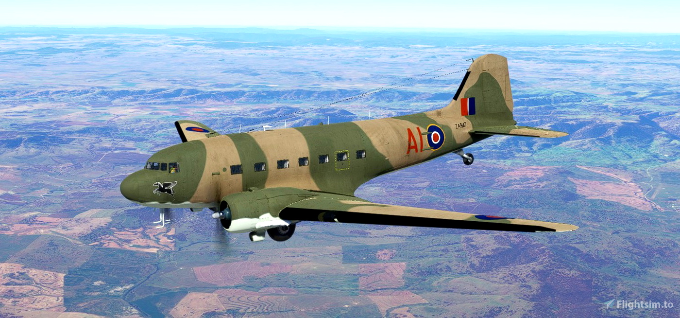 Douglas DC-3 Royal Air Force BBMF ZA947 Early RAF 267 ‘Pegasus’ sqn ...