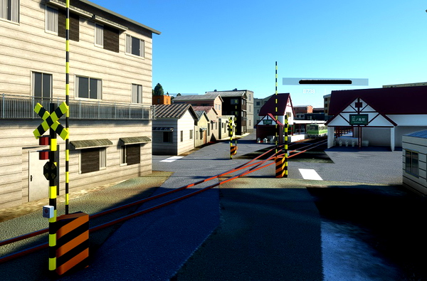 Tsuru / Saruhashi heliport & landscape with railroad ～ Yamanashi Liner ...