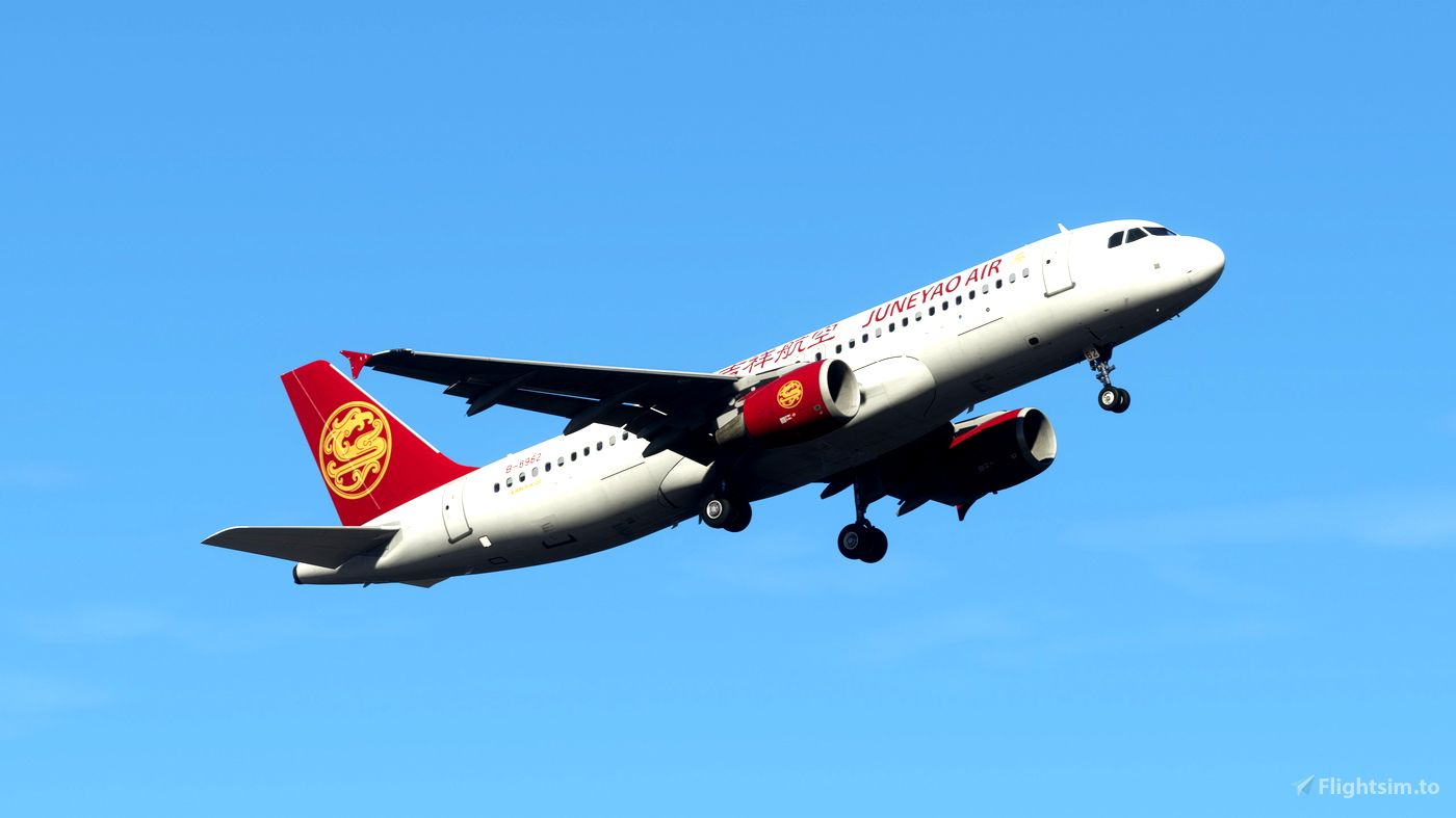 Fenix A320 Juneyao Air B-6962 Livery Cabin 8K for Microsoft Flight ...