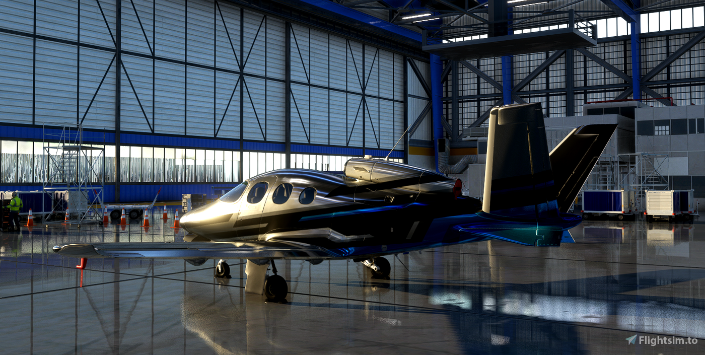 Flight FX – Cirrus SF50 Vision Jet G2 Fictional Blue Chrome Livery for ...