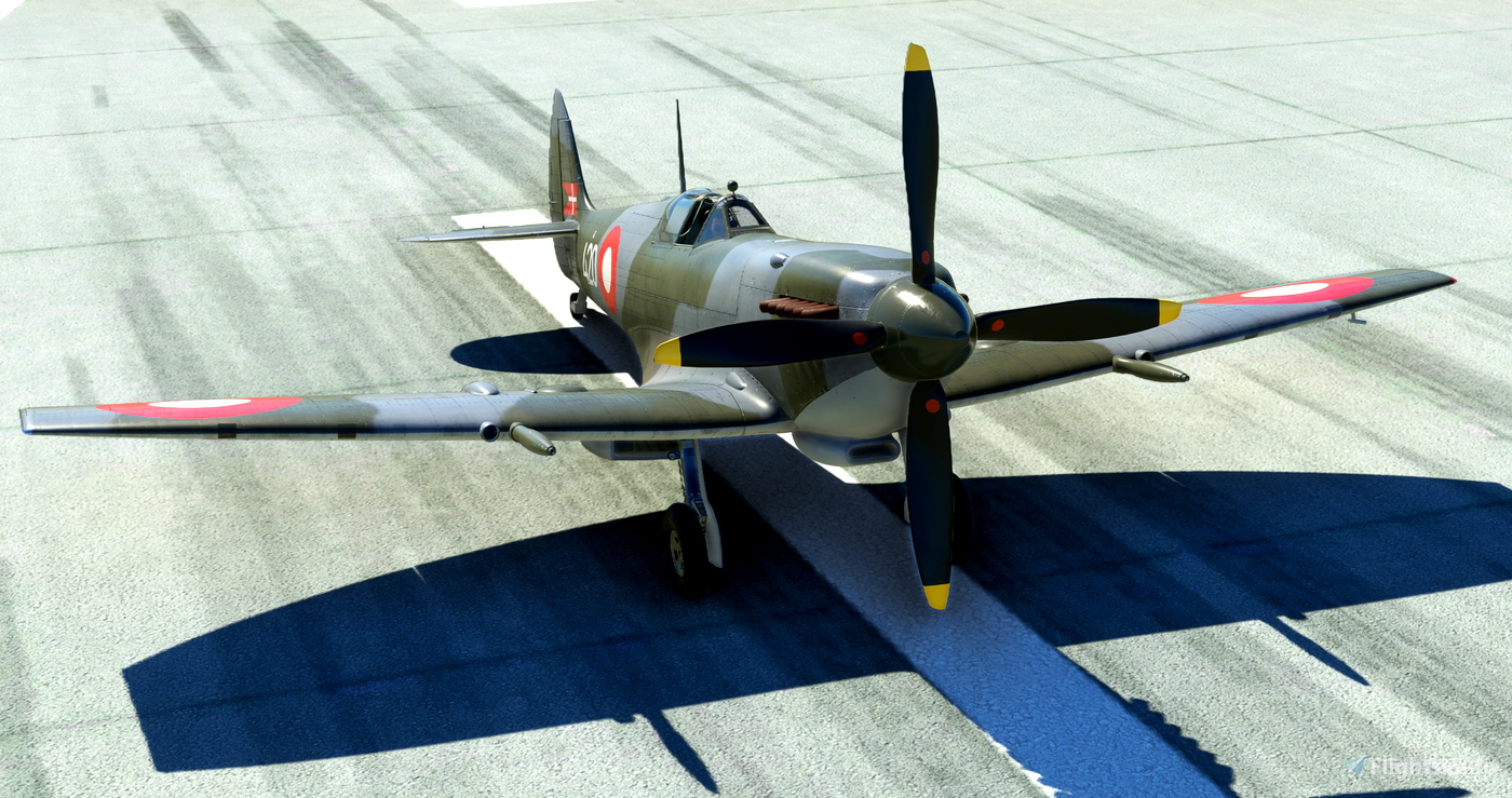 FlyingIron SpitfireIX Repaint Livery: Royal Danish Airforce Sqn. 725 ...