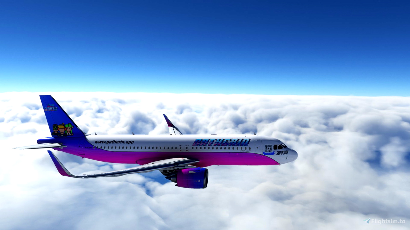 [A32NX] GatherIn 80s Synthwave livery pour Microsoft Flight Simulator ...