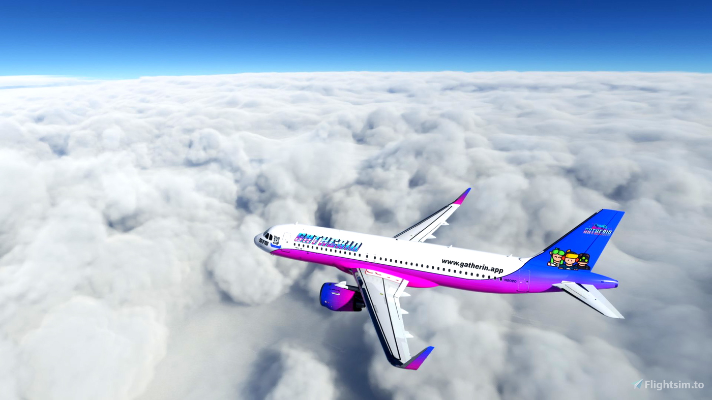 [A32NX] GatherIn 80s Synthwave livery pour Microsoft Flight Simulator ...