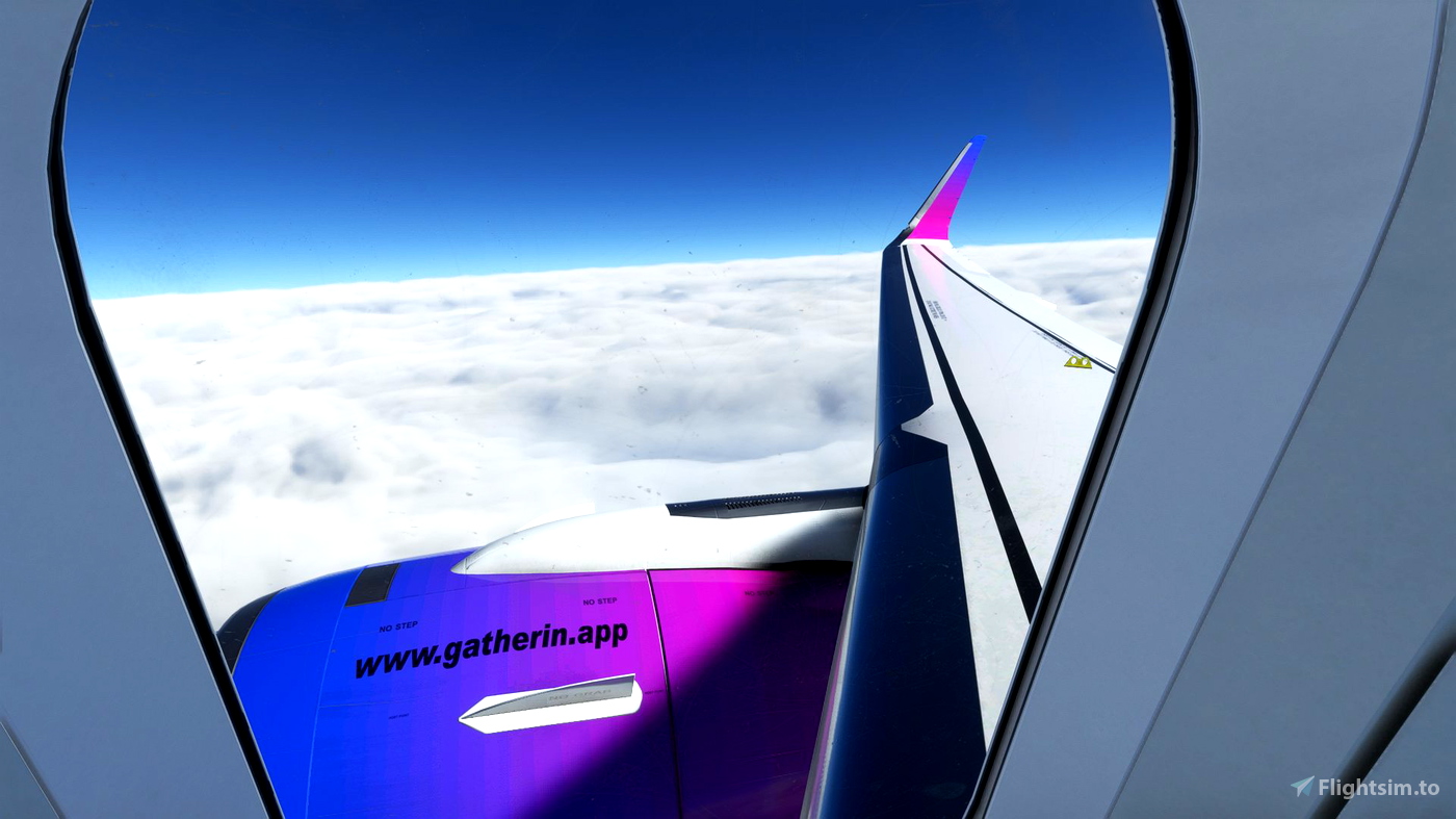 [A32NX] GatherIn 80s Synthwave livery 对于 Microsoft Flight Simulator | MSFS