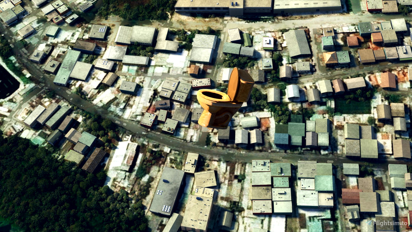 Golden Toilet livery for the Flying Toilet for Microsoft Flight ...