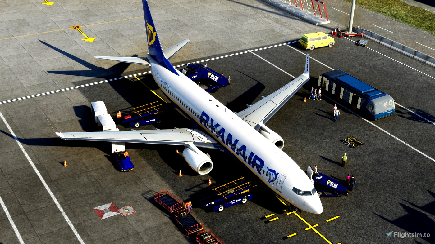GSX Ground Vehicle Textures - Ryanair (Blue Handling) for Microsoft ...