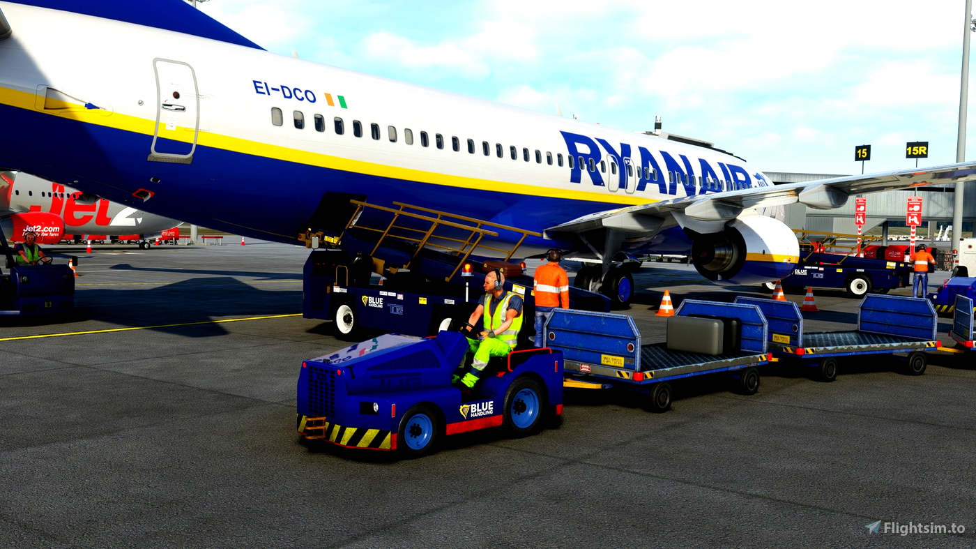 GSX Ground Vehicle Textures - Ryanair (Blue Handling) a oldalon ...