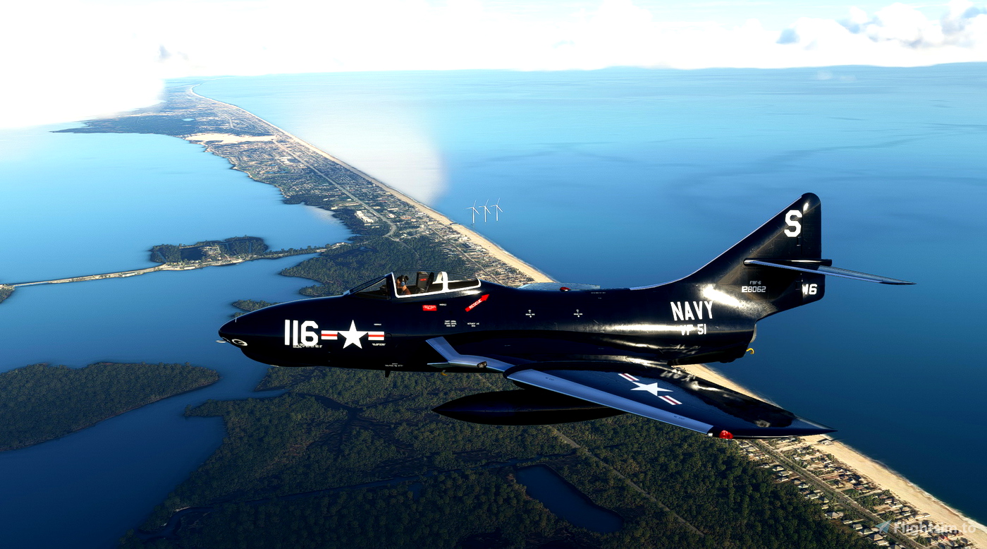Grumman F9f 8 Cougar Vf 51 116 For Microsoft Flight Simulator Msfs