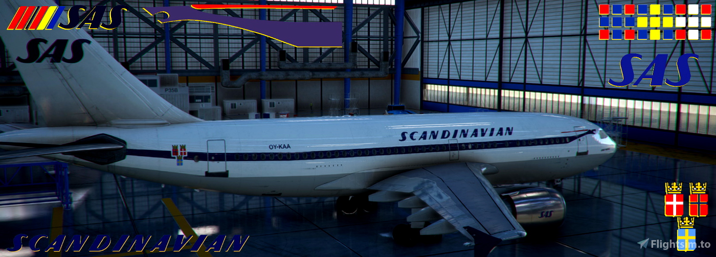 INI Simulations A310 SAS 1940-1980 OY-KAA for Microsoft Flight Simulator | MSFS