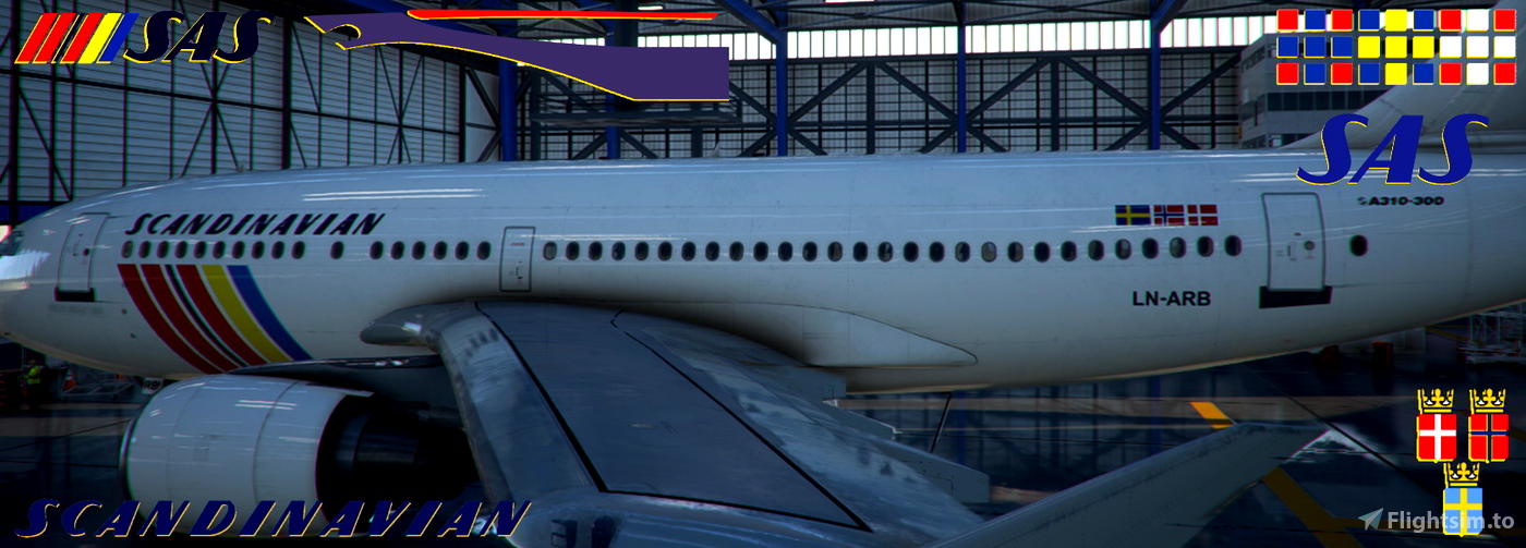 INI Simulations A310 SAS 1980-1990 LN-ARB for Microsoft Flight ...