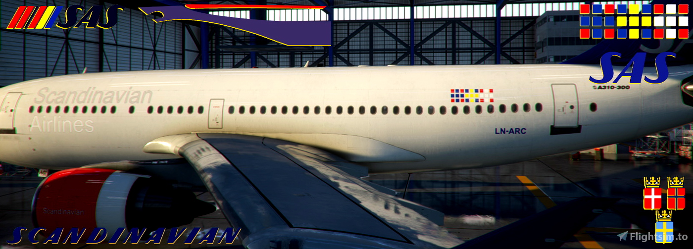 INI Simulations A310 SAS 1998-2019 LN-ARC for Microsoft Flight ...