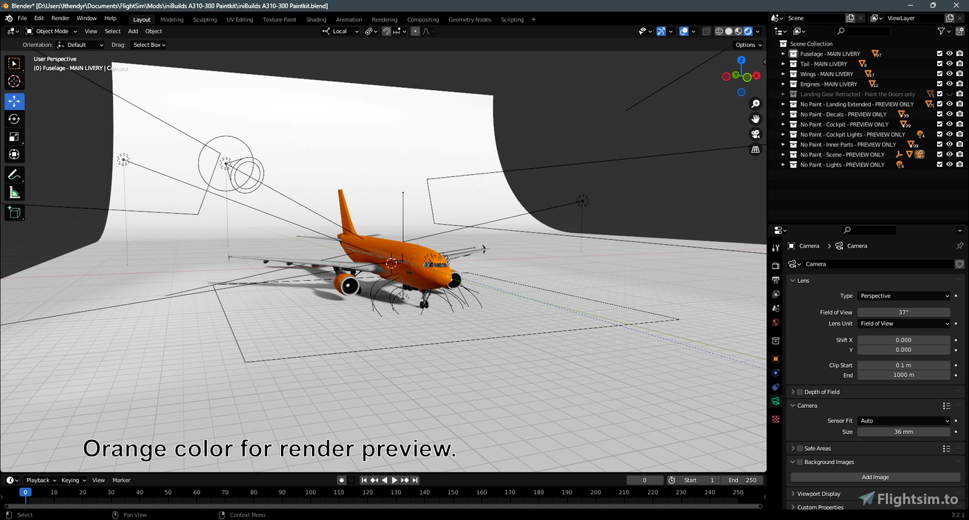 iniBuilds A310-300 - Complete Paintkit (Blender) for Microsoft Flight ...
