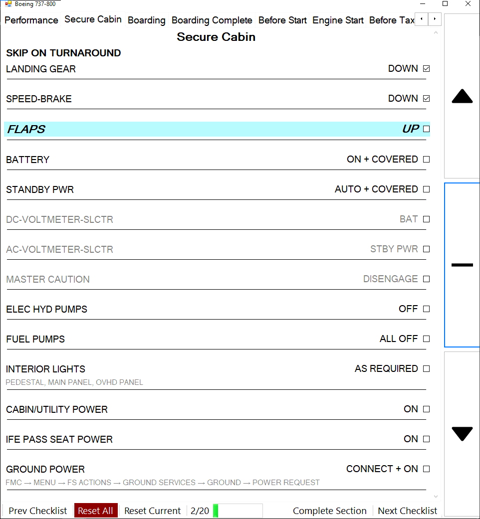 Interactive Checklist for Microsoft Flight Simulator | MSFS