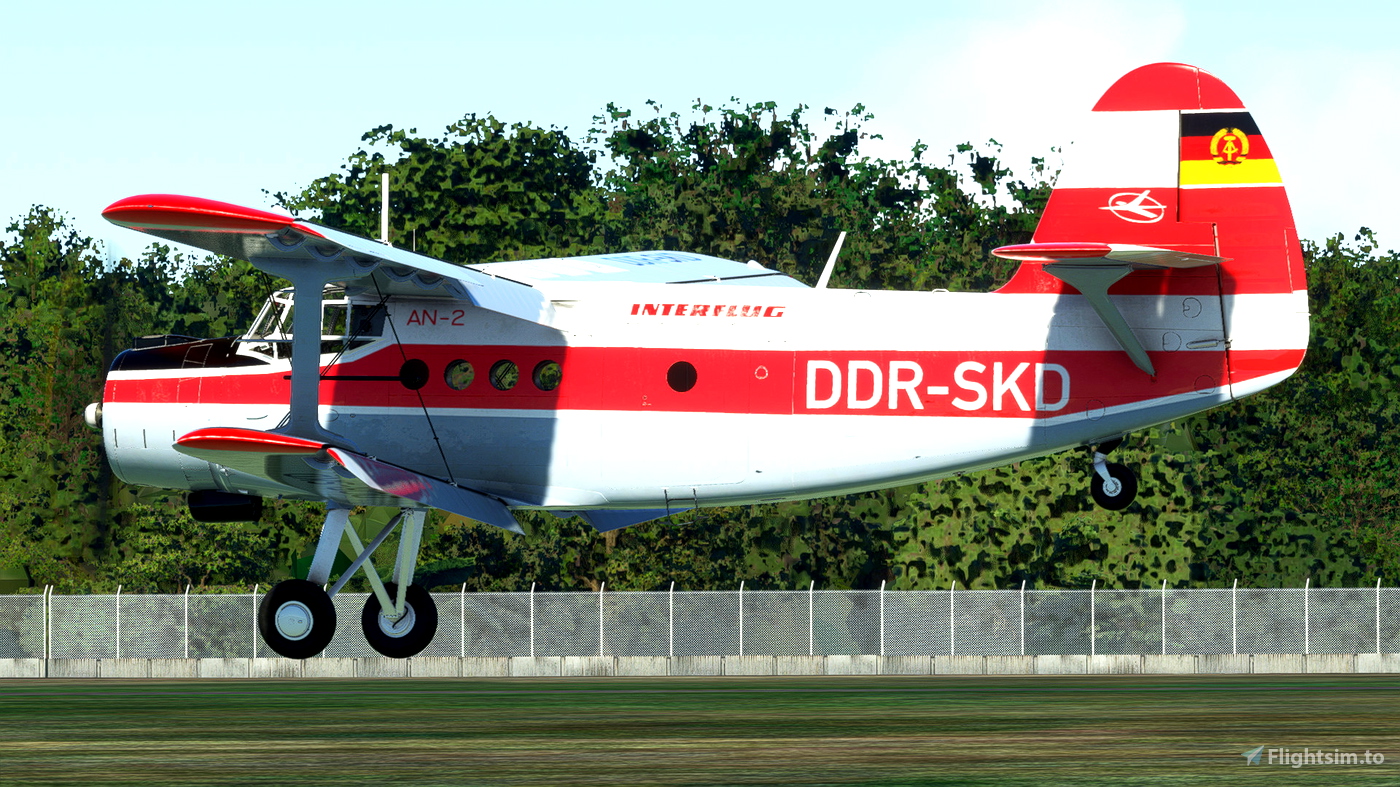 Interflug Antonov An-2 "DDR-SKD" 4K for Microsoft Flight Simulator | MSFS