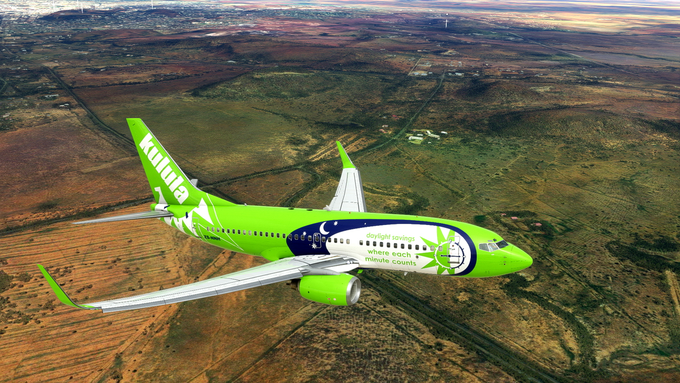 Kulula.com Daylight Savings Boeing 737-700 PMDG BW ZS-NNH para ...