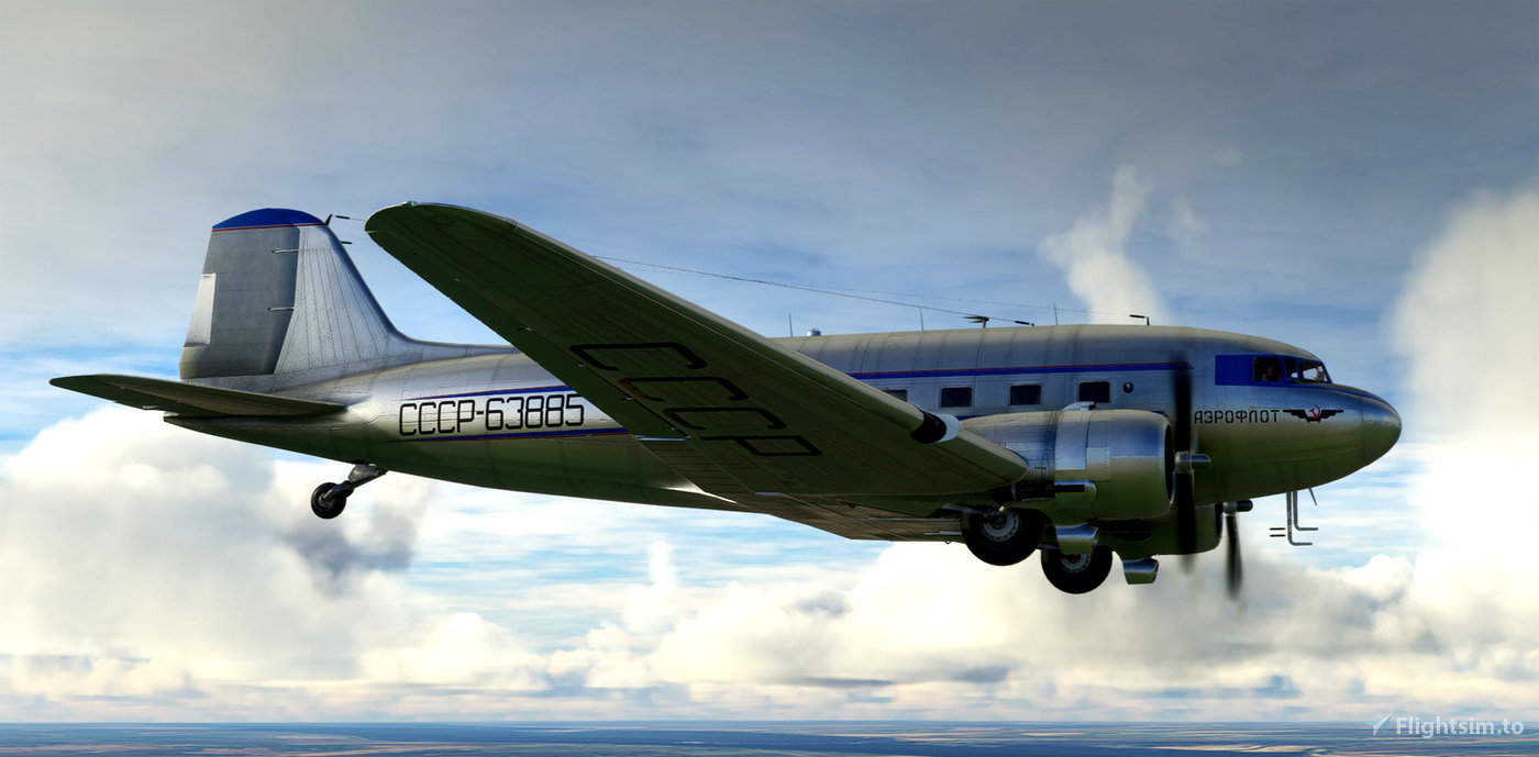 Li-2 Aeroflot USSR-63885 for Microsoft Flight Simulator | MSFS