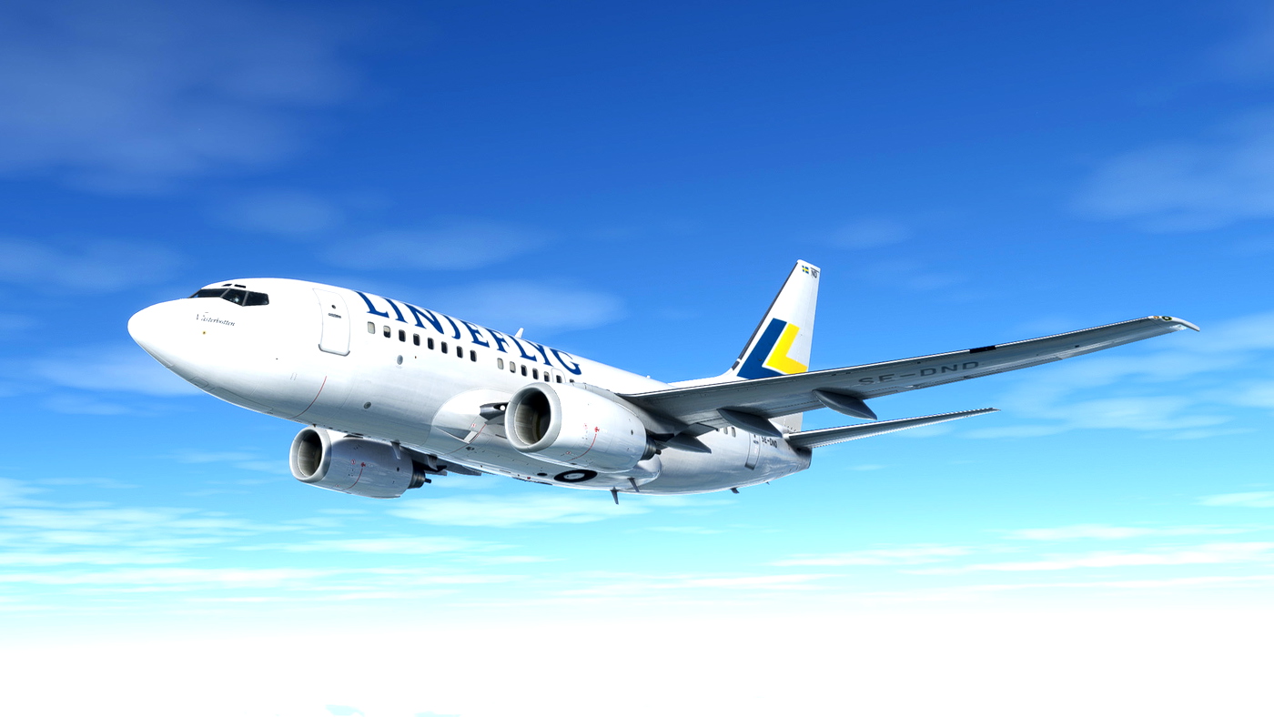 Linjeflyg Boeing 737-600 (737-500) SE-DND circa 1991 for Microsoft ...