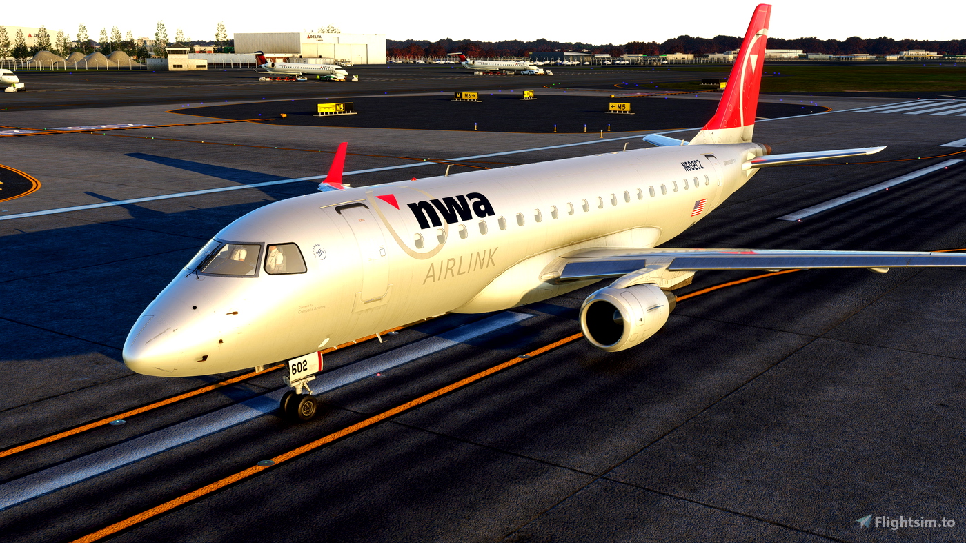 NWA Airlink (Northwest) - FlightSim Studios E-175 for Microsoft Flight ...