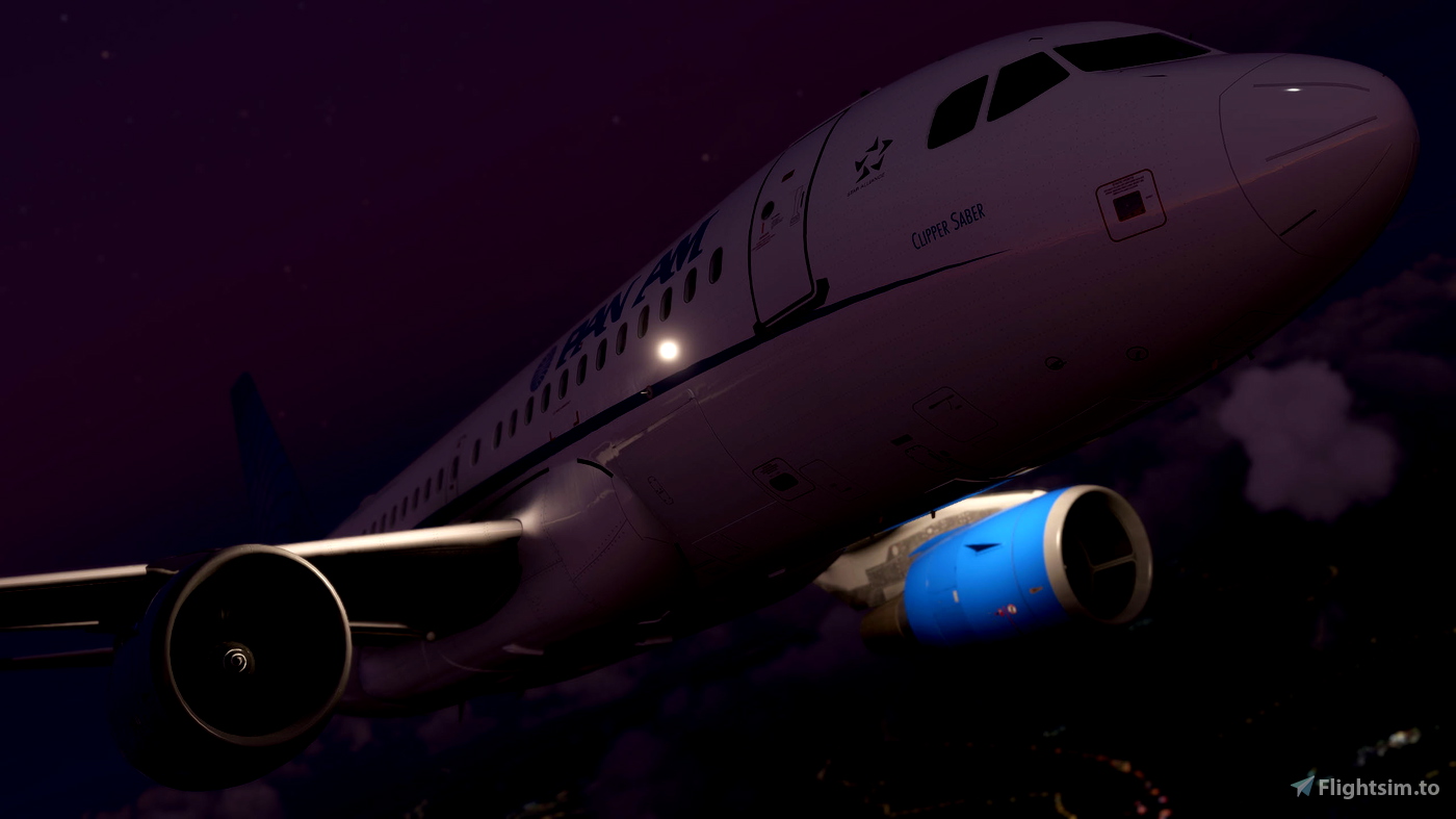 Pan Am 2023 Fictional Livery (LatinVFR A319ceo CFM and IAE) for Microsoft Flight Simulator | MSFS