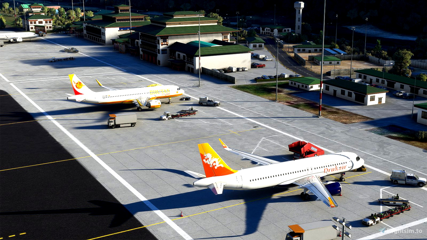 Paro Airport (VQPR) Remake and Nearby Landmarks for Microsoft Flight ...