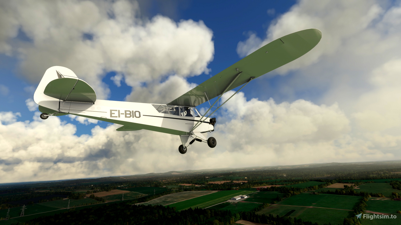 Piper L-4 , EI-BIO, in it's pre 2009 livery for Microsoft Flight ...