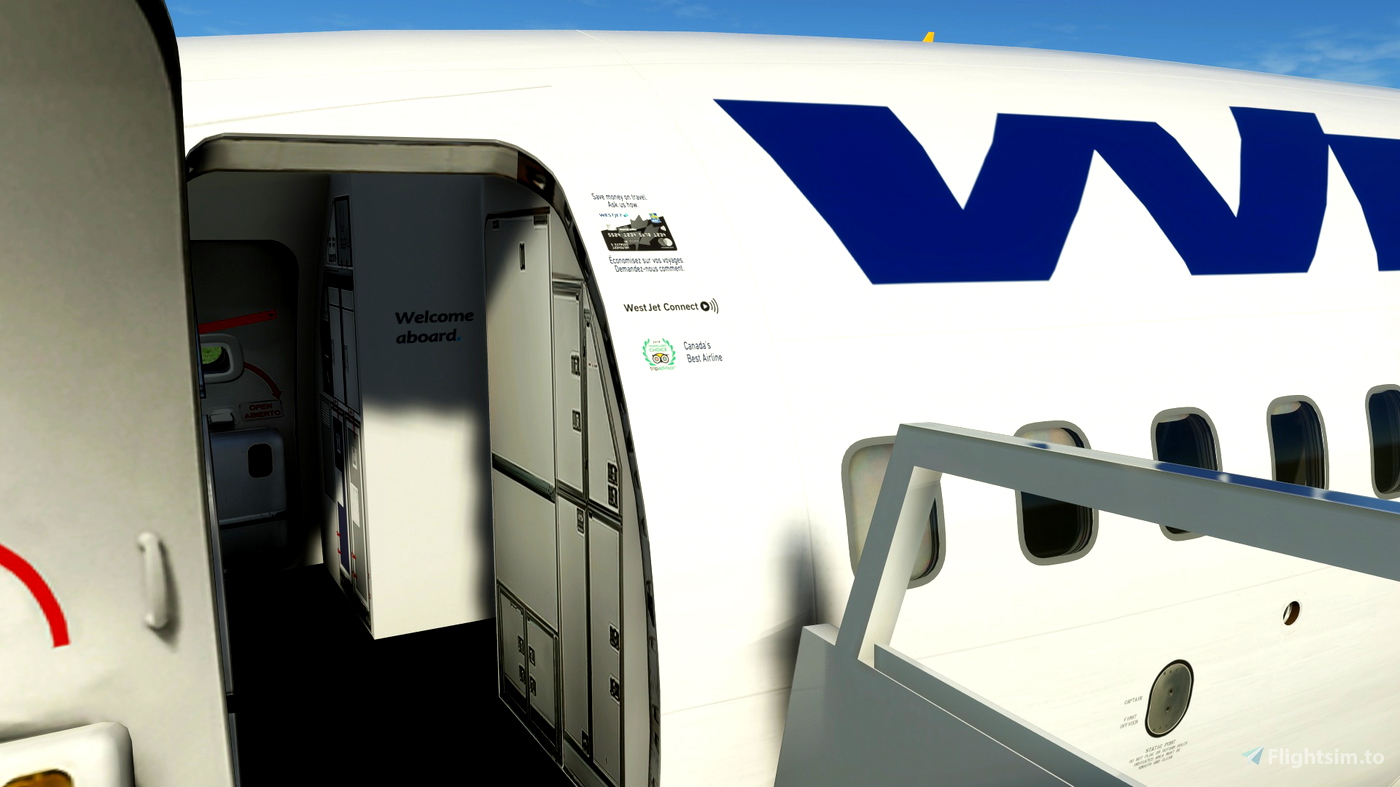 PMDG 737-600 WestJet C-GWSJ (maple leaf logo) for Microsoft Flight ...