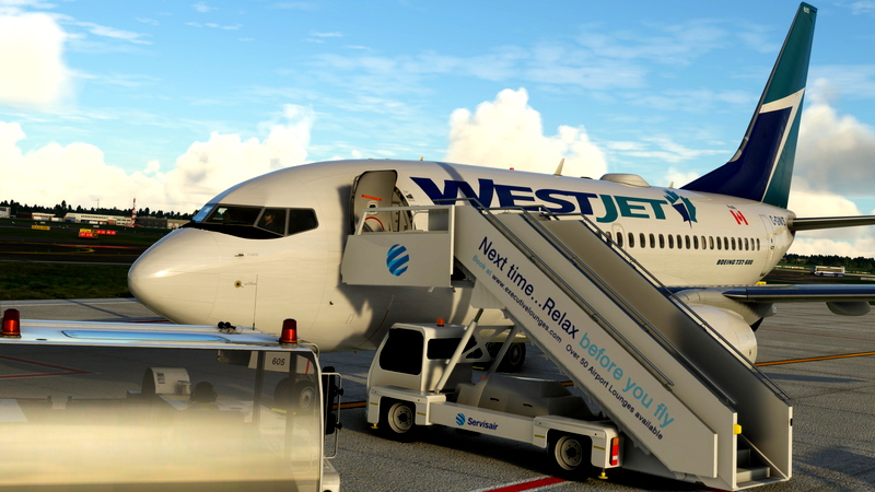 PMDG 737-600 WestJet C-GWSJ (maple leaf logo) for Microsoft Flight ...