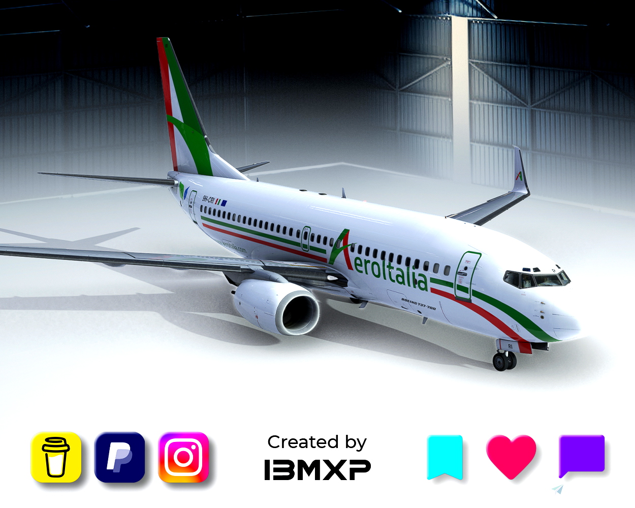 Aeroitalia (9H-CRI) w/Interiors & Eyebrow for Microsoft Flight ...