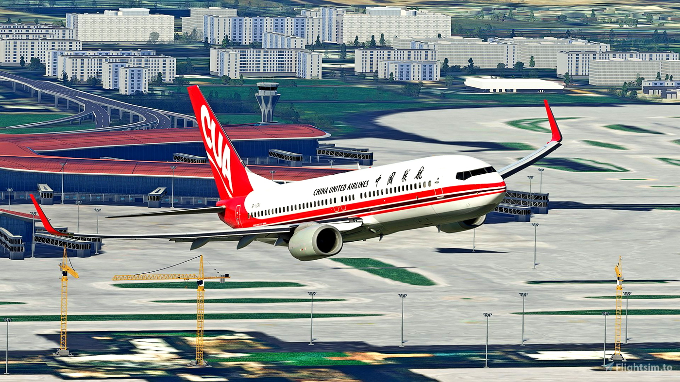 PMDG 737-800 China United Airlines 中国联合航空 B-1281 8K for Microsoft ...