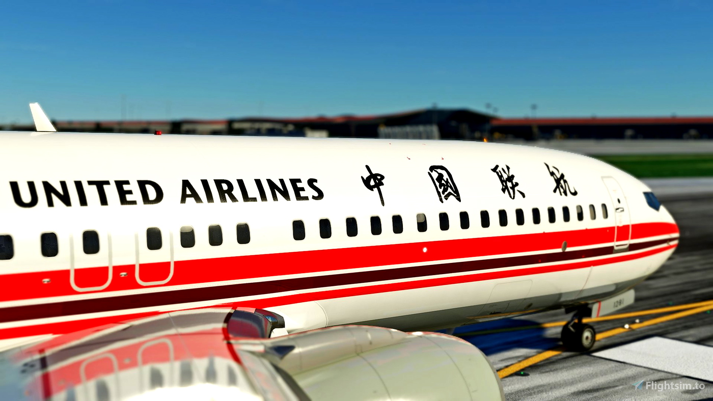PMDG 737-800 China United Airlines 中国联合航空 B-1281 8K for Microsoft ...