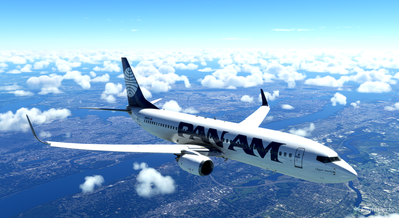 PMDG 737-800 - Pan Am (Modern Livery) [Fictional] for Microsoft Flight Simulator | MSFS