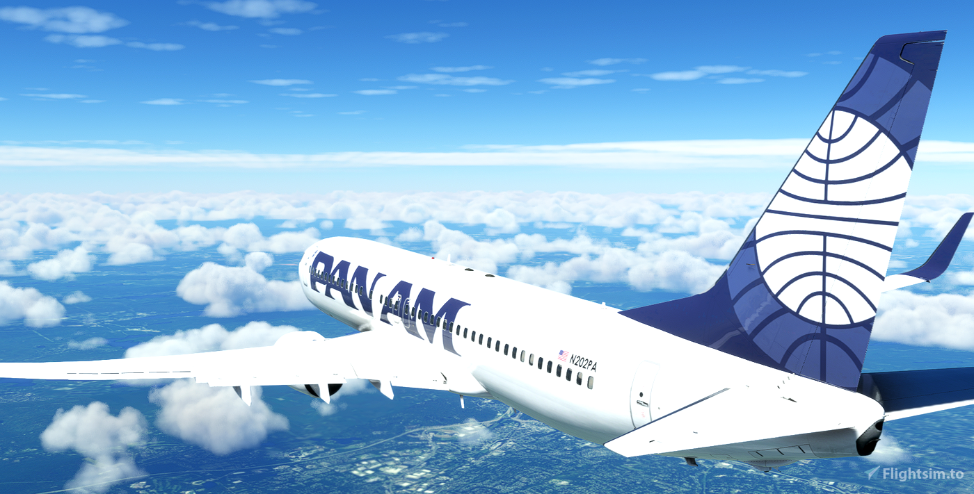 PMDG 737-800 - Pan Am (Modern Livery) [Fictional] for Microsoft Flight Simulator | MSFS