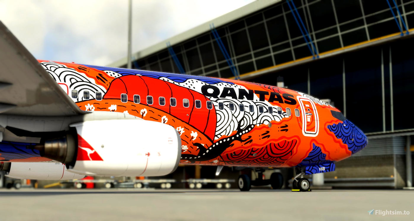 PMDG 737-800 Qantas - VH-VXB Yananyi Dreaming (2 Pack) for Microsoft ...