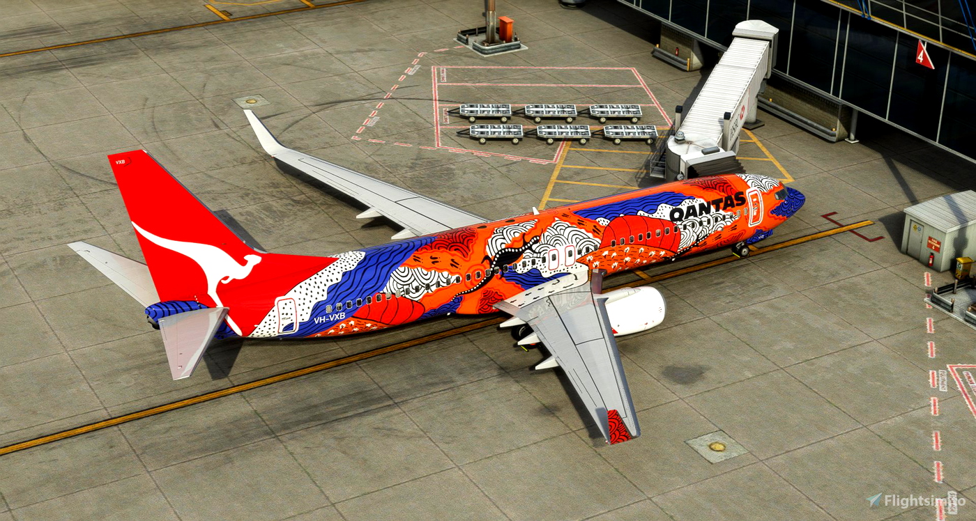 PMDG 737-800 Qantas - VH-VXB Yananyi Dreaming (2 Pack) for Microsoft ...