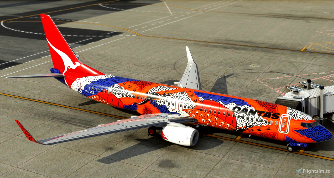 PMDG 737-800 Qantas - VH-VXB Yananyi Dreaming (2 Pack) for Microsoft ...