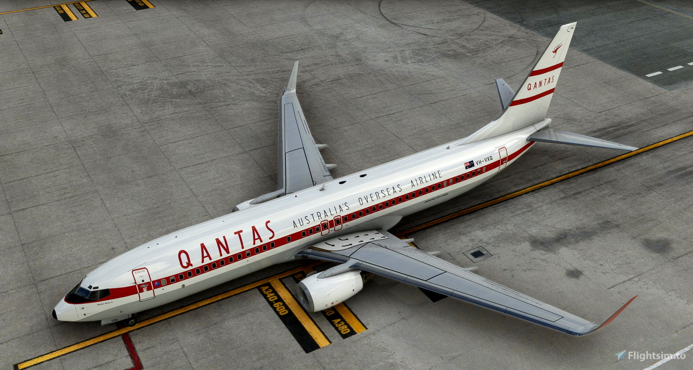 PMDG 737-800 Qantas - VH-VXQ Retro Roo II for Microsoft Flight ...