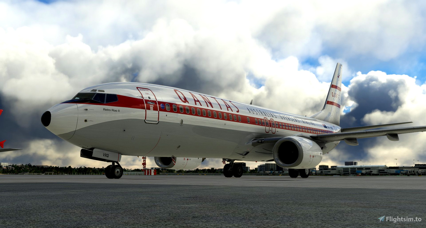 PMDG 737-800 Qantas - VH-VXQ Retro Roo II for Microsoft Flight ...
