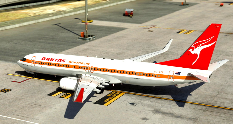 PMDG 737-800 Qantas - VH-XZP Retro Roo for Microsoft Flight Simulator ...
