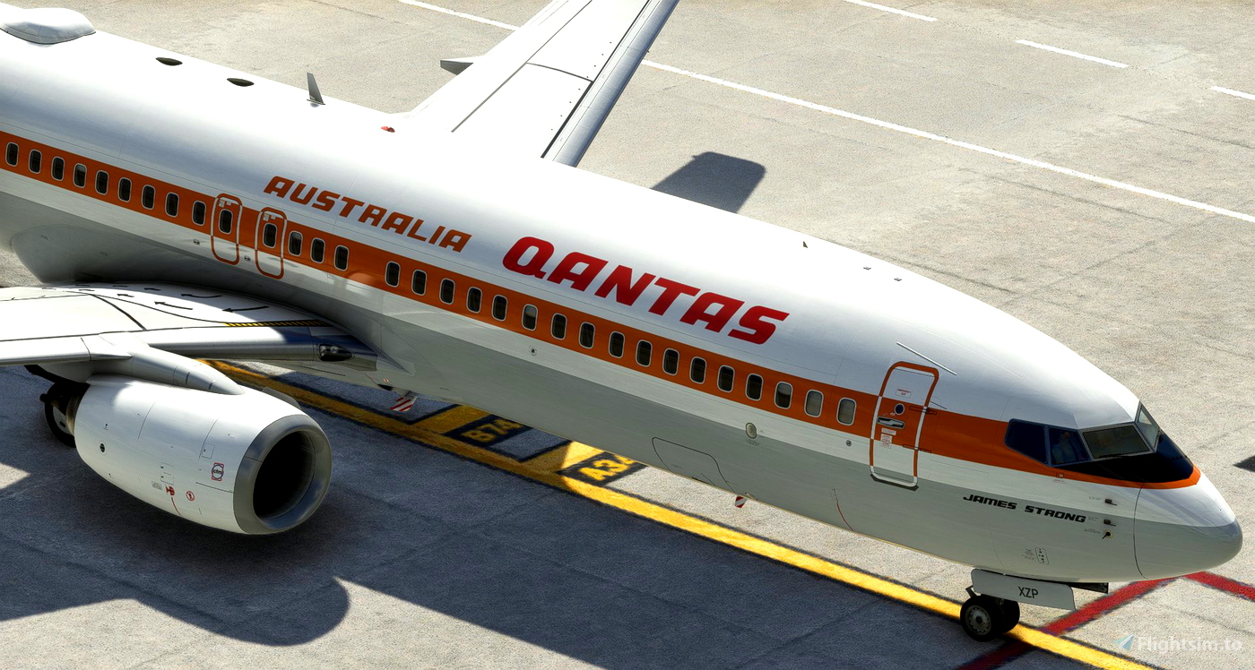 PMDG 737-800 Qantas - VH-XZP Retro Roo for Microsoft Flight Simulator ...