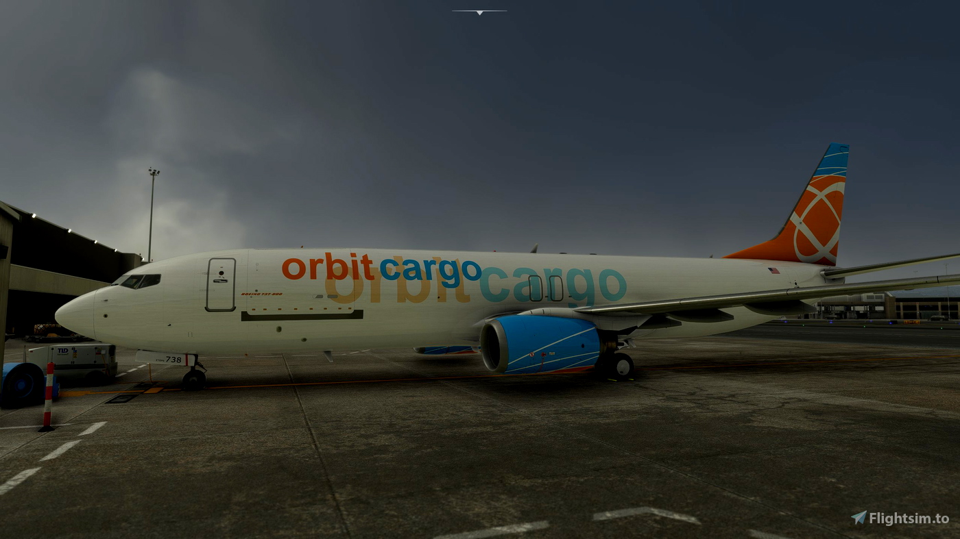 PMDG 737-800BDSF Orbit Cargo BW voor Microsoft Flight Simulator | MSFS