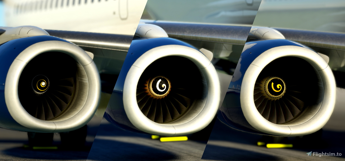 PMDG 737 Series Engine Spiral Spinners Redesign for Microsoft Flight ...