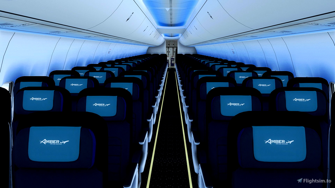 PMDG Boeing 737-700 BW / G-MIKE / Amber Virtual - 4K black for ...