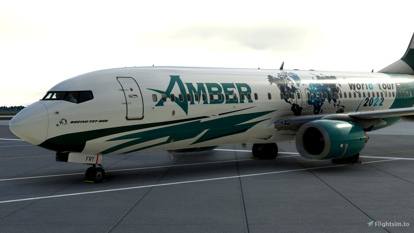 PMDG Boeing 737- 800 BW / OM-FRT WORLD TOUR EDITION / Amber Virtual ...