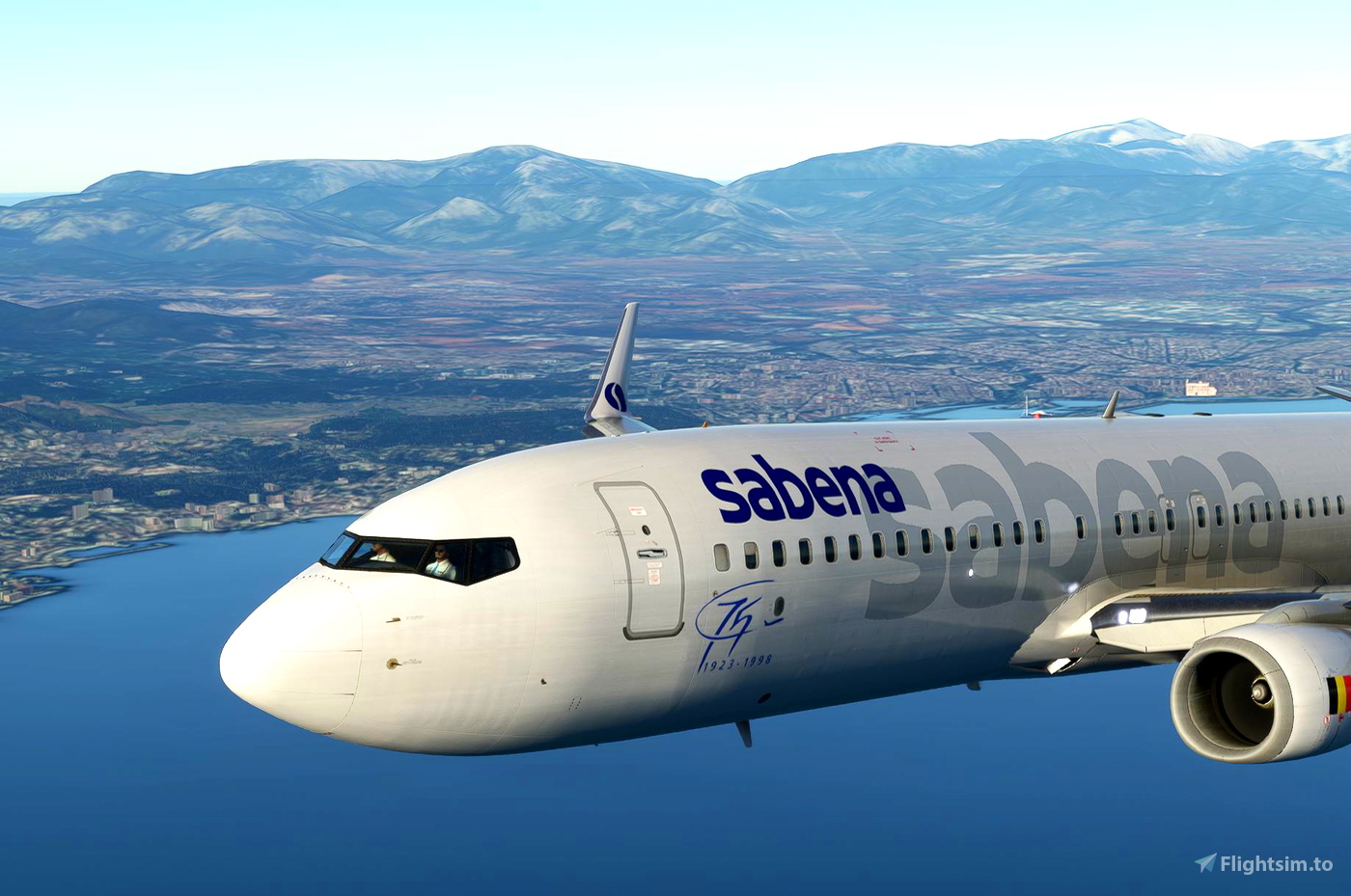 PMDG Boeing 737-800 BW Sabena 75 years OO-SYH 对于 Microsoft Flight ...