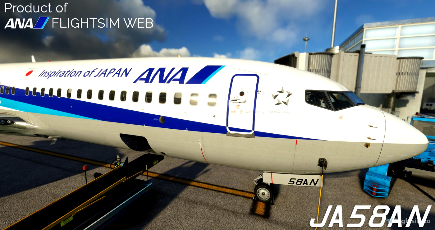 PMDG NG3 ANA 737-800 JA58AN Repaint pro Microsoft Flight Simulator | MSFS