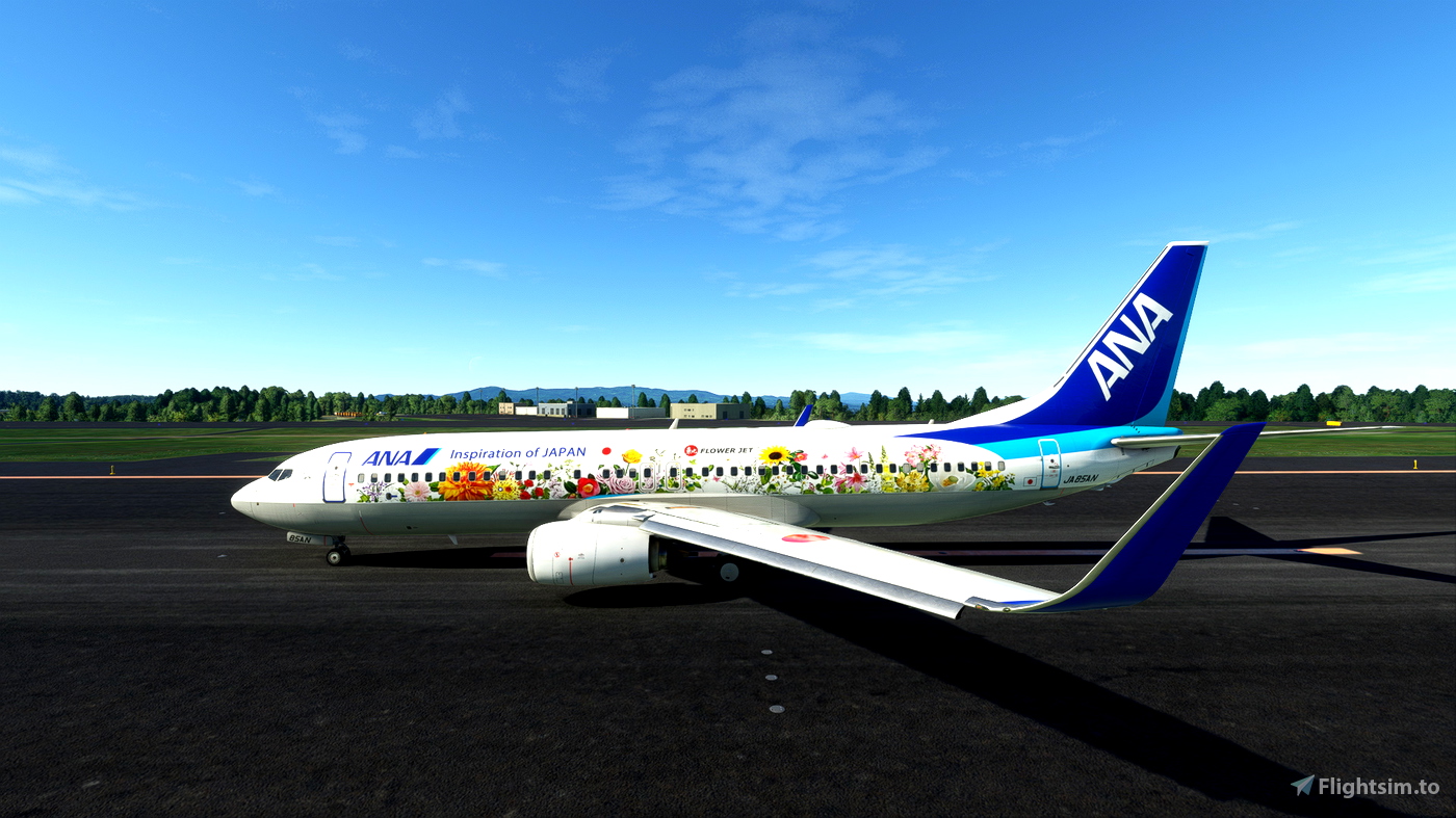 PMDG NG3 ANA 737-800 JA85AN (Regular/Tohoku Flower JET) Repaint for Microsoft Flight Simulator ...