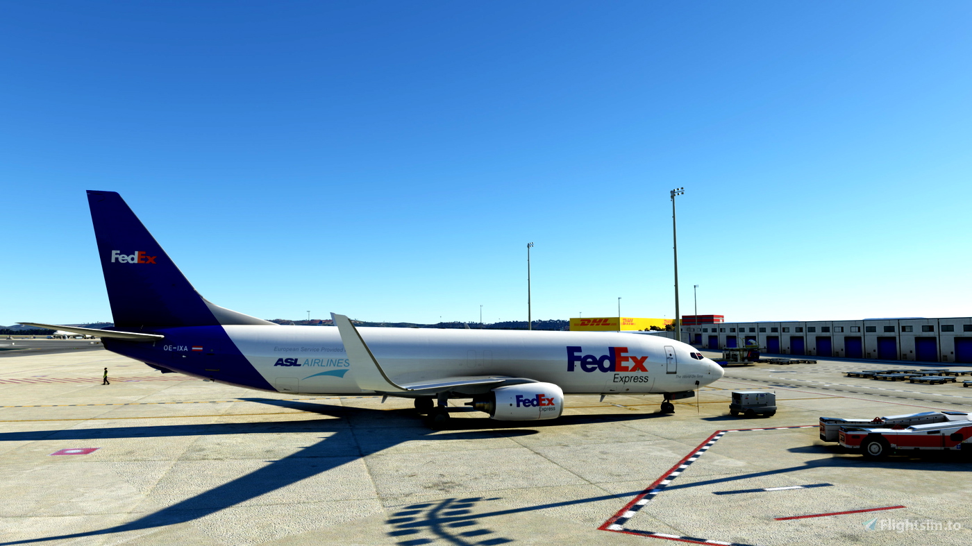 PMDG737-800 BCF FEDEX/ASL (OE-IXA) for Microsoft Flight Simulator | MSFS