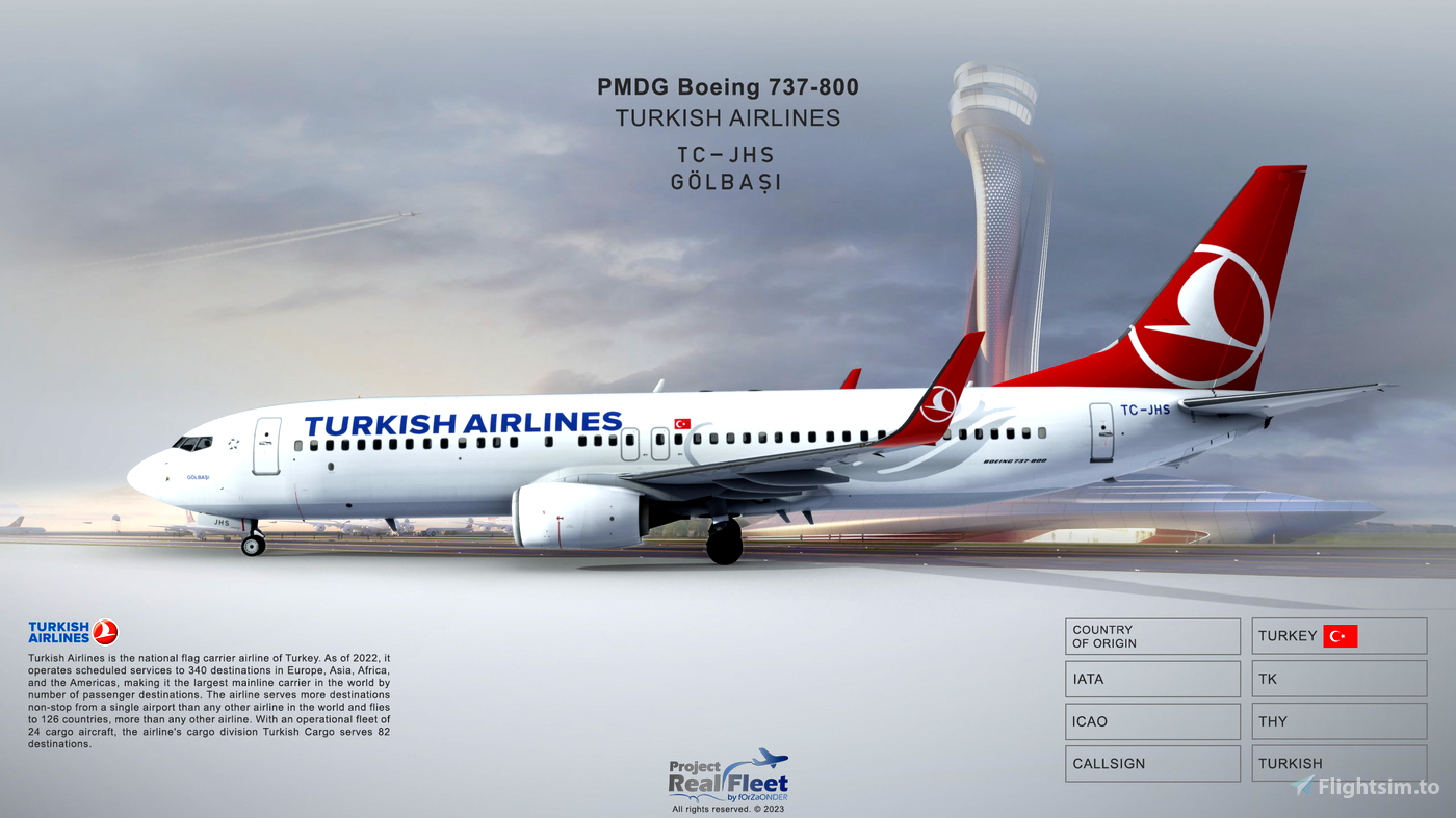 Project Real Fleet by fOrZaONDER, Turkish Airlines TC-JHS 4K Livery w ...