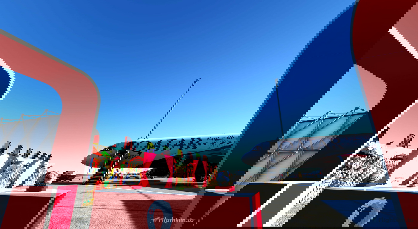 Qatar World Cup 2022 Arrival Stand OTHH Hamad International voor ...